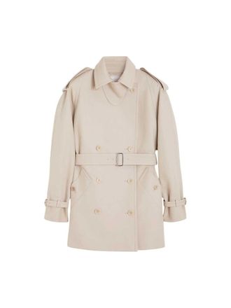 Max Mara Manteau Court En Coton Duster Sable