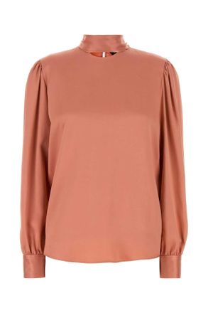 Tom Ford Silk Mock-Neck Blouse - Orange
