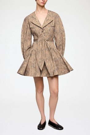 Ganni Burro Hemdkleid aus Stretch-Baumwolle Bio-Baumwolle - Gr&ouml;&szlig;e 34