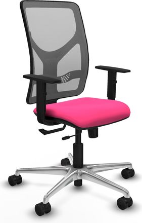 Piqueras y Crespo Schreibtischstuhl mit 1D-Armlehnen, h&ouml;henverstellbare Lendenwirbelst&uuml;tze, ausgestattet mit Syncro/Traslack und Schneideschaum, mit Rollen von 65 mm, N