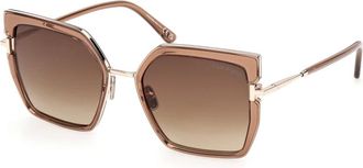 Tom Ford Lunettes de soleil 45F - Femme - Accessoires - Brun - Taille: 54 MM