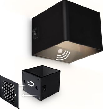 Briloner Sticklights - LED Wandleuchte ohne Stromanschluss und ohne Bohren mit Bewegungsmelder, Akku, magnetisch abnehmbar, Wandlampe zum Kleben, Leselampe, Wo