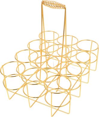 Lurrose Handlicher Bierflaschentr&auml;ger aus Goldfarbener Bierkorb f&uuml;r Bar Ktv und Zuhause Praktischer Bierflaschenhalter mit Glatter Oberfl&auml;che und Robustem Des