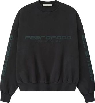 Fear of God Homme, Sweatshirts et sweats &agrave; capuche, Noir, Taille: XL Los Angeles Heavy Fleece Cropped SweaT-shirt