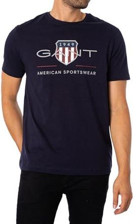 GANT Gant SS Shirt À Manches Courtes Archive Shield Reg, Evening Blue, 3XL Homme