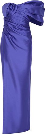 Rachel Gilbert robe longue froncée Marlo à épaules dénudées - Violet