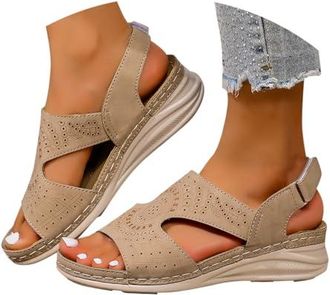 Generic Sandales Femme &eacute;t&eacute; Orthop&eacute;dique Confortable Bout Ouvert Chaussures Antid&eacute;rapant Respirantes D&eacute;Contract&eacute;Es Sandales de Plage Boho Leger Platform Sandal