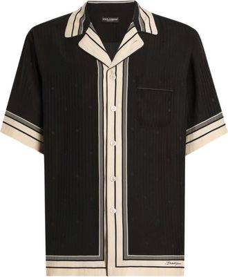 Dolce & Gabbana Homme, Chemises, Noir, Taille: XL Camisa MC