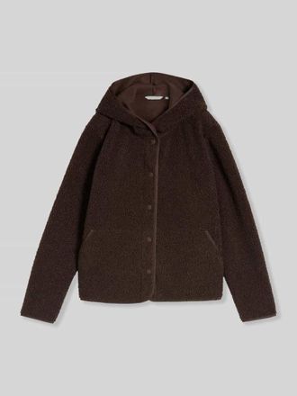 Tom Tailor Relaxed Fit Teddy- / Webpelzjacke mit Kapuzenkragen