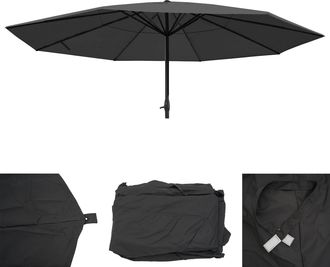 Mendler Bezug für Sonnenschirm Meran Pro, Gastronomie Marktschirm Ø 5m, Polyester - anthrazit