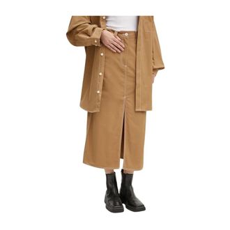 Sunnei Slit Midi Skirt - - Skirts - Damen - Beige - S