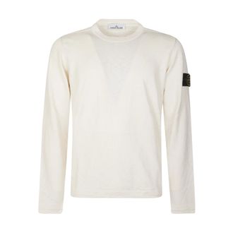 Stone Island Homme, Pulls, Blanc, Taille: XL Pull ras du cou