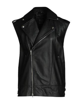 8 by YOOX LEATHER OVERSIZE BIKER VEST