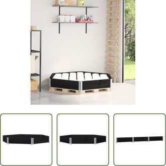 vidaXL vidaXL Kieferholz - Paletten-Aufsatzrahmen Schwarz 160x160 cm Massivholz Kiefer