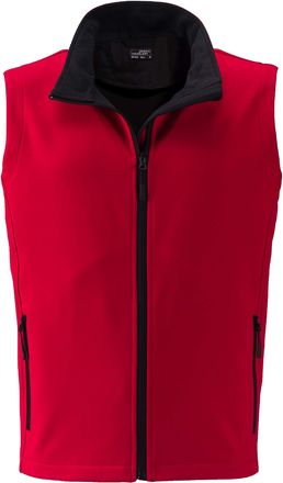James & Nicholson Herren Mens Promo Softshell Vest Outdoor Weste, Rot (Red/Black), XXX-Large