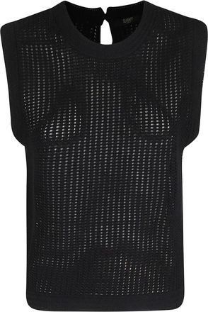 Seventy Femme, Pulls, Noir, Taille: 36 FR Girocollo Smanicato