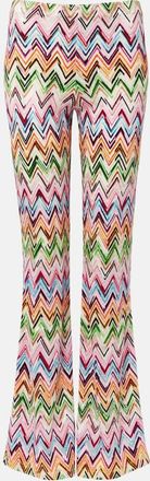 Missoni Pantalon évasé Zig Zag à taille haute