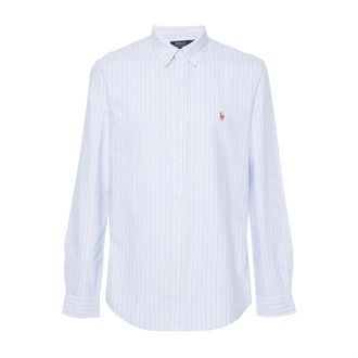 Polo Ralph Lauren Klares Blaues Gestreiftes Hemd - - Shirts - Herren - Blau - XL