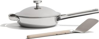 Our Place Titanium Mini Always Pan Pro - 21,6 cm (1,48 Qt) Antihaft-Pfanne ohne Beschichtung, dreilagiges Titan und Edelstahl, sicher f&uuml;r Ofen, Induktion und He