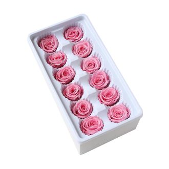 Valiclud 12 St&uuml;ck Konservierte Rosen Langlebige Immortal Flowers in Hellrosa DIY Blumen f&uuml;r Hochzeitsdeko Valentinstagsgeschenk Ewige Bl&uuml;ten f&uuml;r Party und Wohn