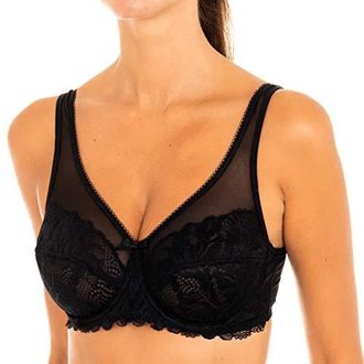 Dim Femme - Soutien-Gorge Generous Essentiel x1 | Avec Armatures | Maintien Confortable | Dentelle & Tulle Transparent