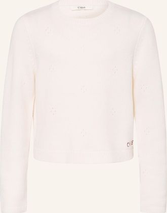 Chlo&eacute; Pullover Mit Cashmere weiss