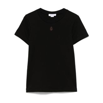 Alexander McQueen Schwarzes T-Shirt mit tailliertem Stil - - Tops - Damen - Schwarzk - M
