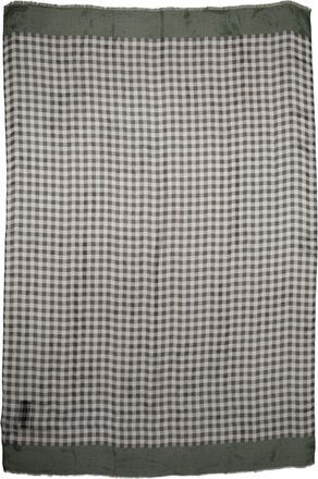 Dolce & Gabbana Silk Gingham Scarf - Green