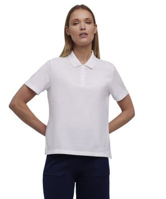 Falke Damen Polohemd Basic Boxy Pique Polo W Pl Baumwolle weich hautfreundlich bequem sehr leicht 1 St&uuml;ck, Wei&szlig; White 2000, M