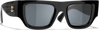 Chanel Square Sonnenbrillen - - Accessories - Damen - Schwarzk - 49 MM