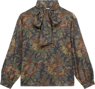 Oltre Femme, Blouses et Chemises, Multicolore, Taille: 38 FR Blouse &agrave; motifs avec