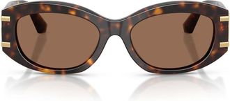 Dolce & Gabbana Femme, Accessoires, Brun, Taille: 53 MM Oval Lunettes de soleil