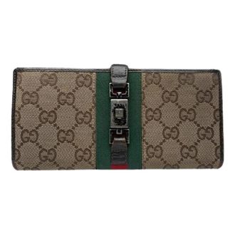Gucci Portefeuille en cuir Pre-owned - Femme - Pre-owned - Beige - Taille: ONE Size