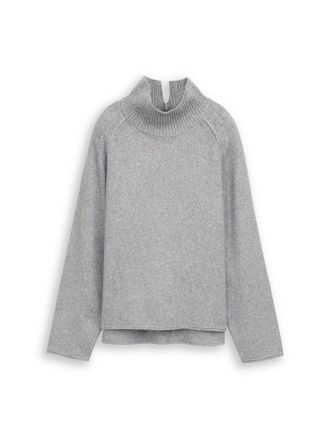 Tom Tailor Strickpullover Pullover & Strickjacken Loose Fit Strickpullover mit Stehkragen