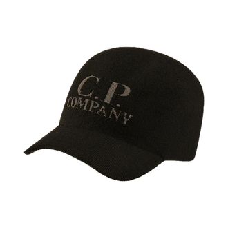 C.P. Company Logo-Cap aus extrafeiner Merinowolle - - Accessories - Herren - Schwarzk - M