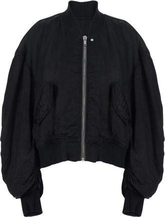 Rick Owens Femme, Vestes, Noir, Taille: 38 FR Secchia Flight Bomber Jacket