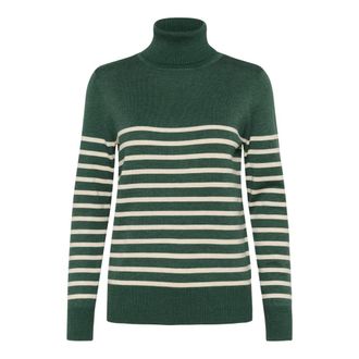 Saint Tropez MilaSZ St. Pull Col Roul&eacute; - Femme - Pulls - Vert - Taille: 40 FR