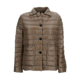 Herno Femme, Vestes, Gris, Taille: 36 FR Cropped Quilted Down Jacket