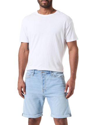 Jack & Jones Herren Jjichris Jjwood Shorts Am 022 Styd Ln Shorts, Blue Denim, S