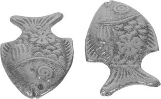 Garneck 2 St&uuml;ck Eisen K&uuml;chenwerkzeug Eisenerg&auml;nzungswerkzeug Sportler Eisenerg&auml;nzung Nat&uuml;rliches Eisen Fisch Gusseisen Kochwerkzeug Eisenfisch F&uuml;r An&auml;mie Lebe