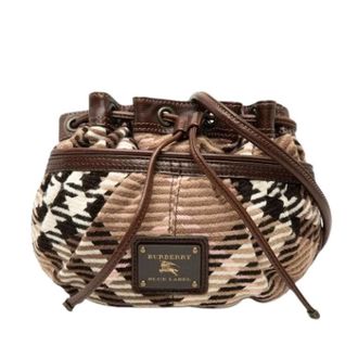 Burberry Sac seau bandouli&egrave;re en laine Pre-owned - Femme - Pre-owned - Brun - Taille: ONE Size