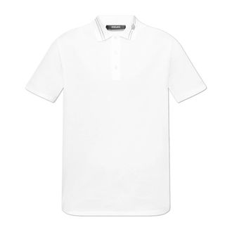 Versace Polo mit Logo - - Tops - Herren - Wei&szlig; - 2XL