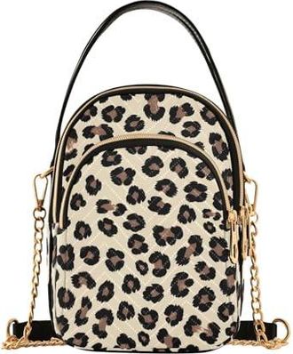 Mnsruu Sac à bandoulière pour femme, motif léopard marron, guépard, sac à main, petit sac à bandoulière avec sangle réglable