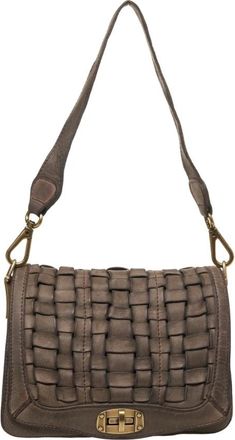 Campomaggi Femme, Sacs, Brun, Taille: ONE Size Sac à Bandoulière Tissé Vintage Grigio