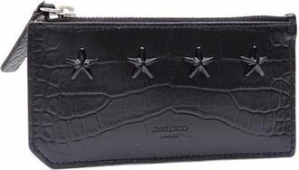 Jimmy Choo London unisex, Pre-owned, Noir, Taille: ONE Size Portefeuille en cuir Pre-owned