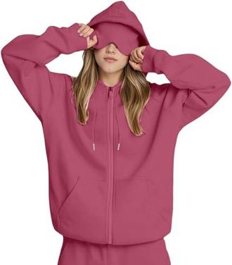 Generic Sweat &agrave; capuche avec masque pour les yeux - Mode avion int&eacute;gr&eacute; - Sweat &agrave; capuche de voyage avec poches cach&eacute;es pour femme - Sweat &agrave; capuche tendance p