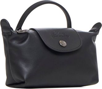 Longchamp Calf Leather Pouch - Black
