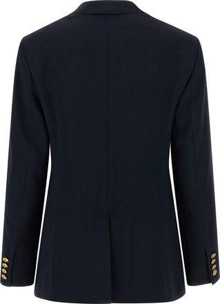Polo Ralph Lauren Double-Breasted Wool Cr&ecirc;pe Blazer - Black