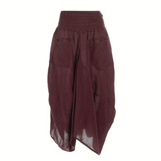 vishes Kn&ouml;chel-Langer Luftiger Damen Sommer-Rock Einfarbig Sommerr&ouml;cke braun 40-44