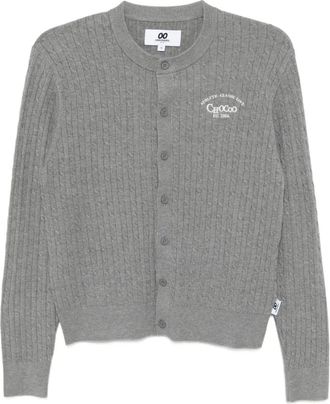 Chocoolate cardigan à logo brodé - Gris